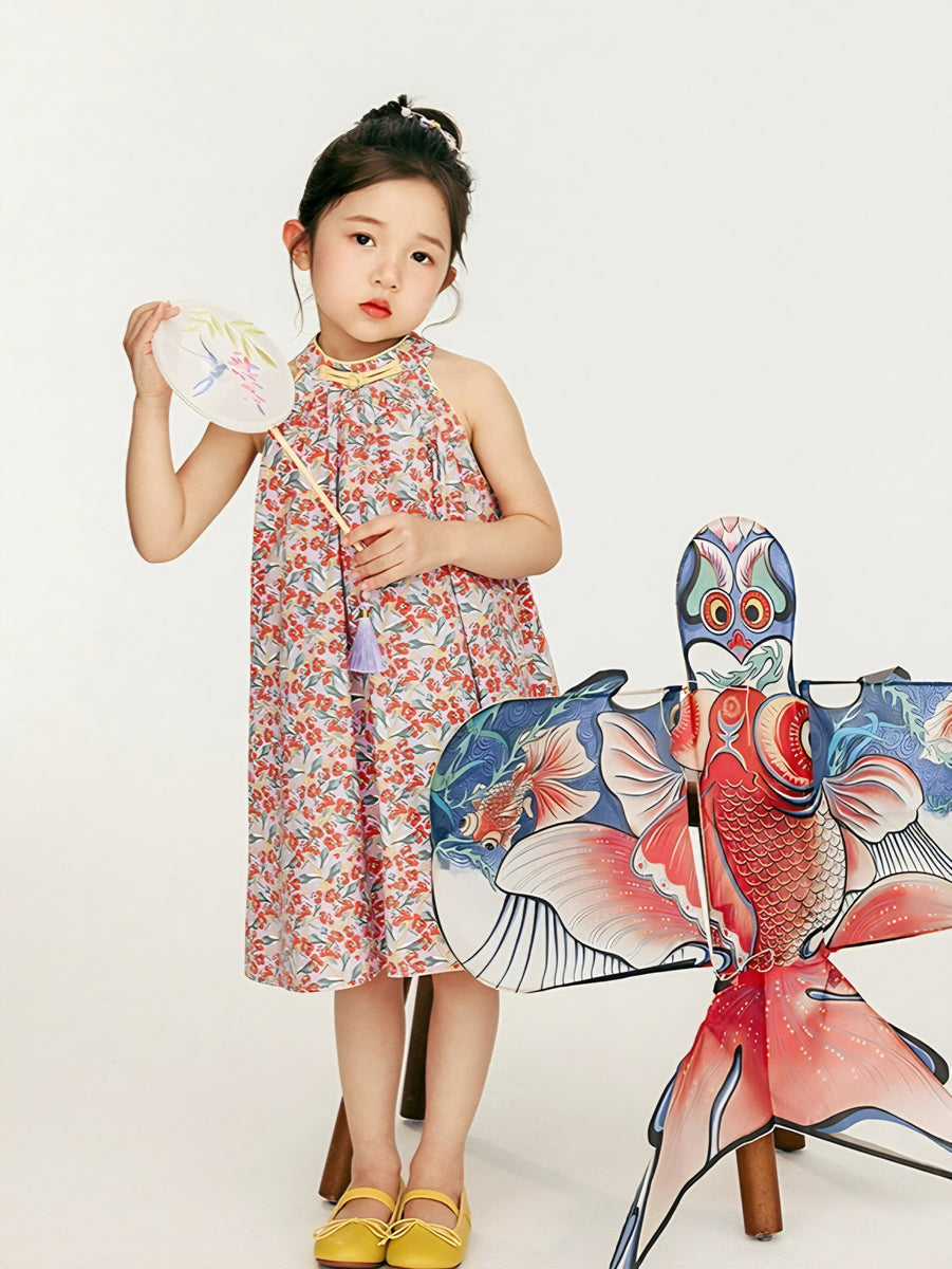 Lush Floral Halter-Neck Cheongsam Dress – Khlois.sg